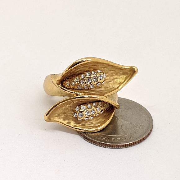 Jewelry | Gold Plated Double Leaf Ring New | Poshmark
